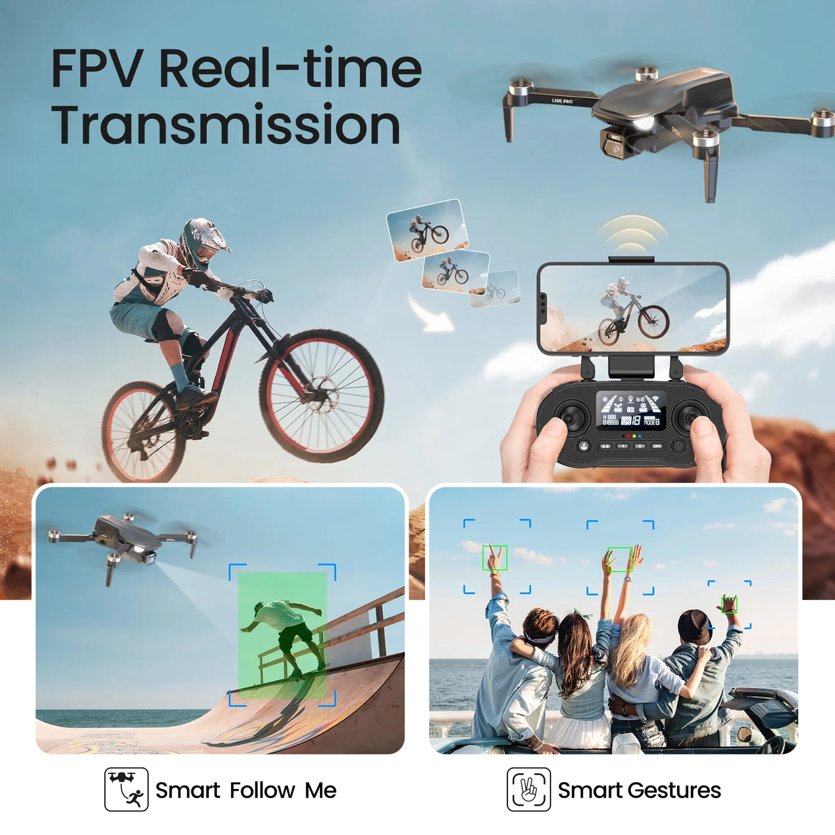 L500 Pro GPS Drone with 4K HD Camera for Adults and Beginners, FPV RC ...